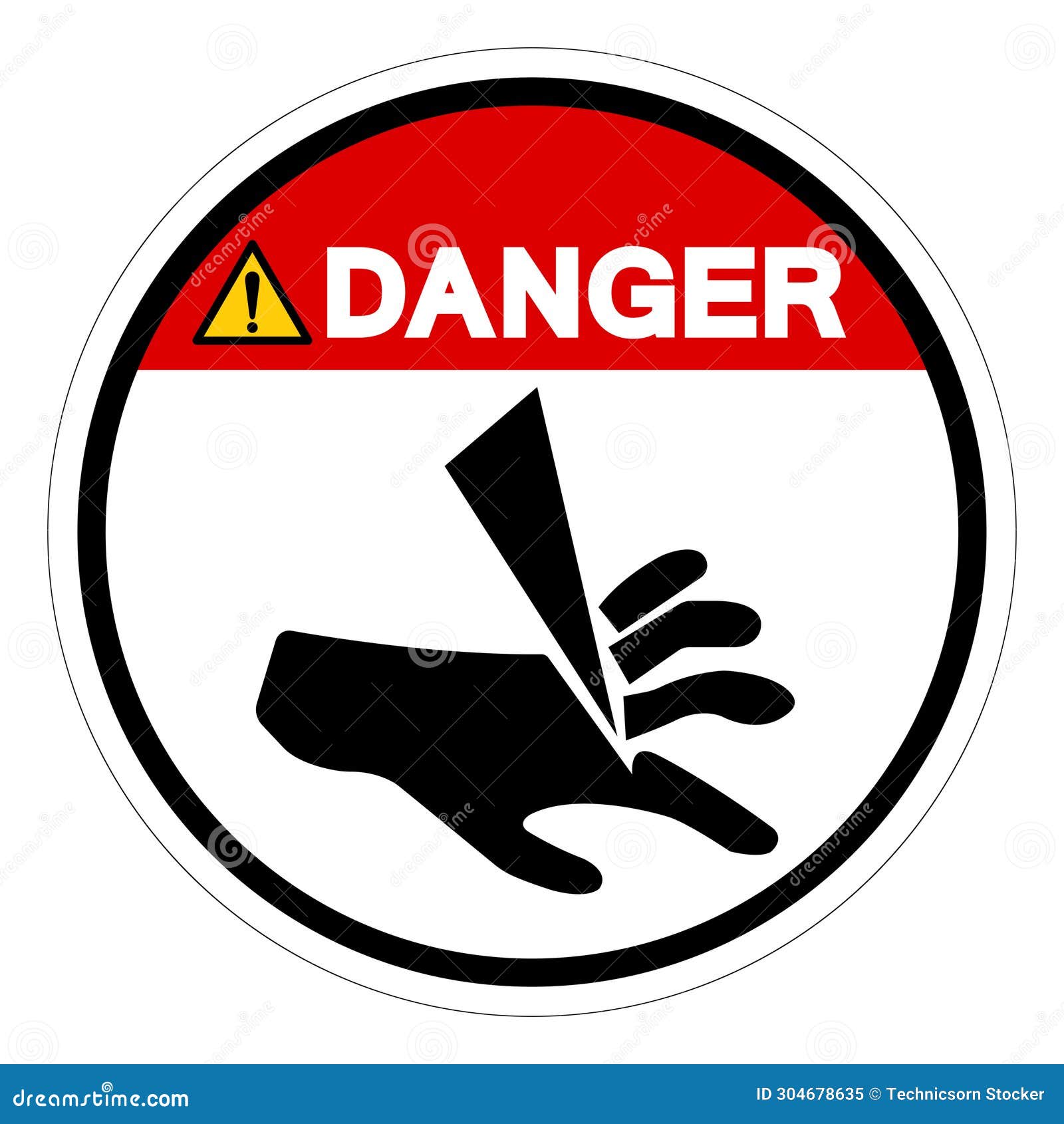 Danger Sharp Edges Watch Your Fingers Symbol Sign, Vector Illustration ...