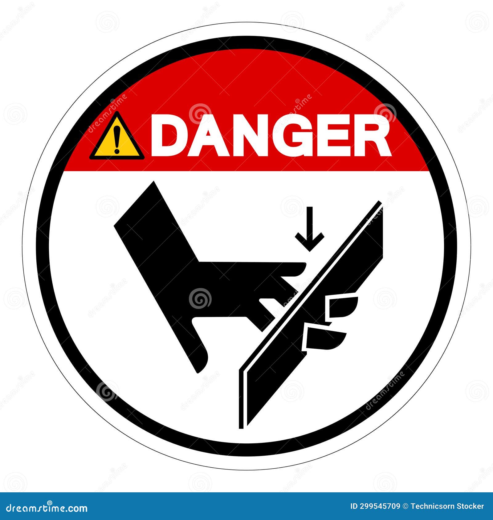Danger Sharp Edges Will Cut Symbol Sign, Vector Illustration, Isolate ...
