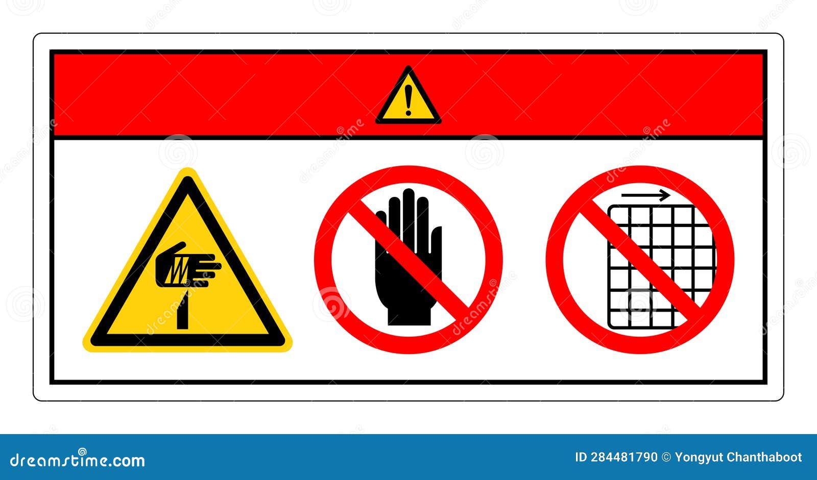 Danger Sharp Point Do Not Touch and Do Not Remove Guard Symbol Sign ...