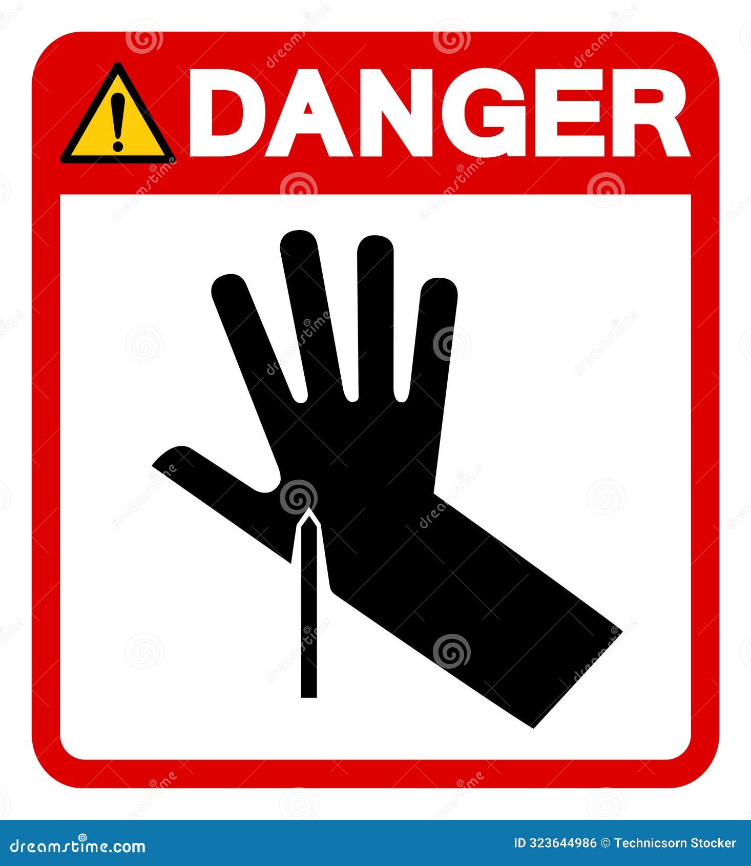 Danger Sharp Point Symbol Sign, Vector Illustration, Isolate on White ...