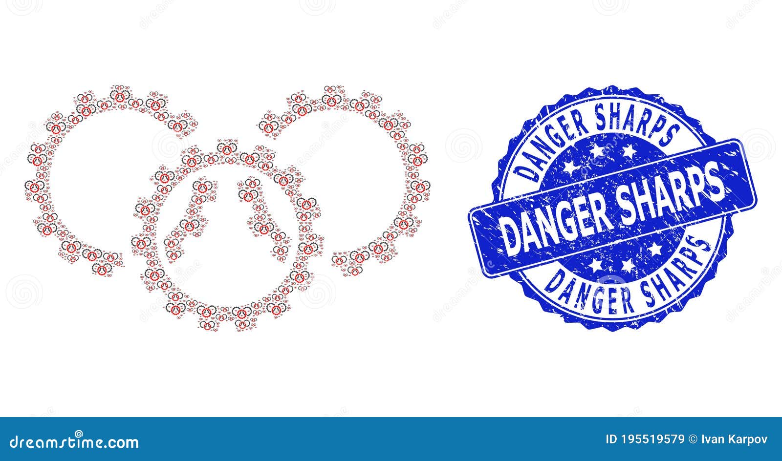 Danger Sharps Disposal Symbol Sign, Vector Illustration, Isolated On ...