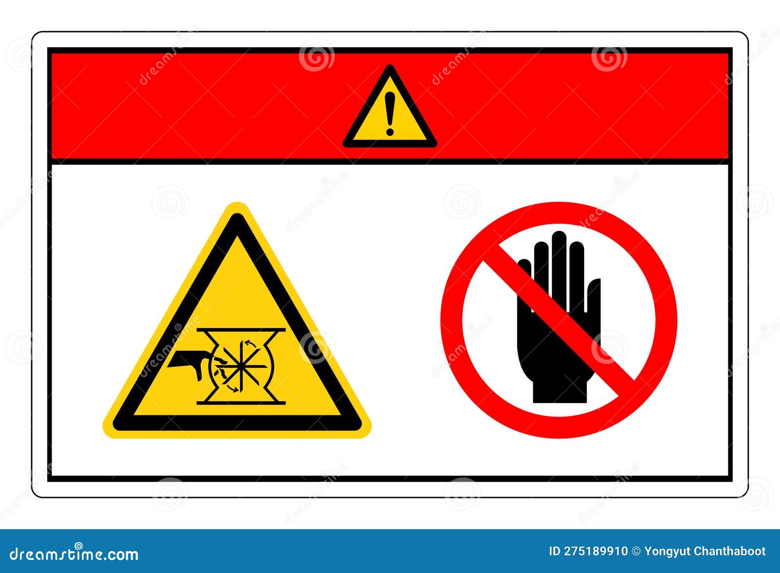 Danger Shear Points Sharp Edges Do Not Touch Symbol Sign, Vector ...