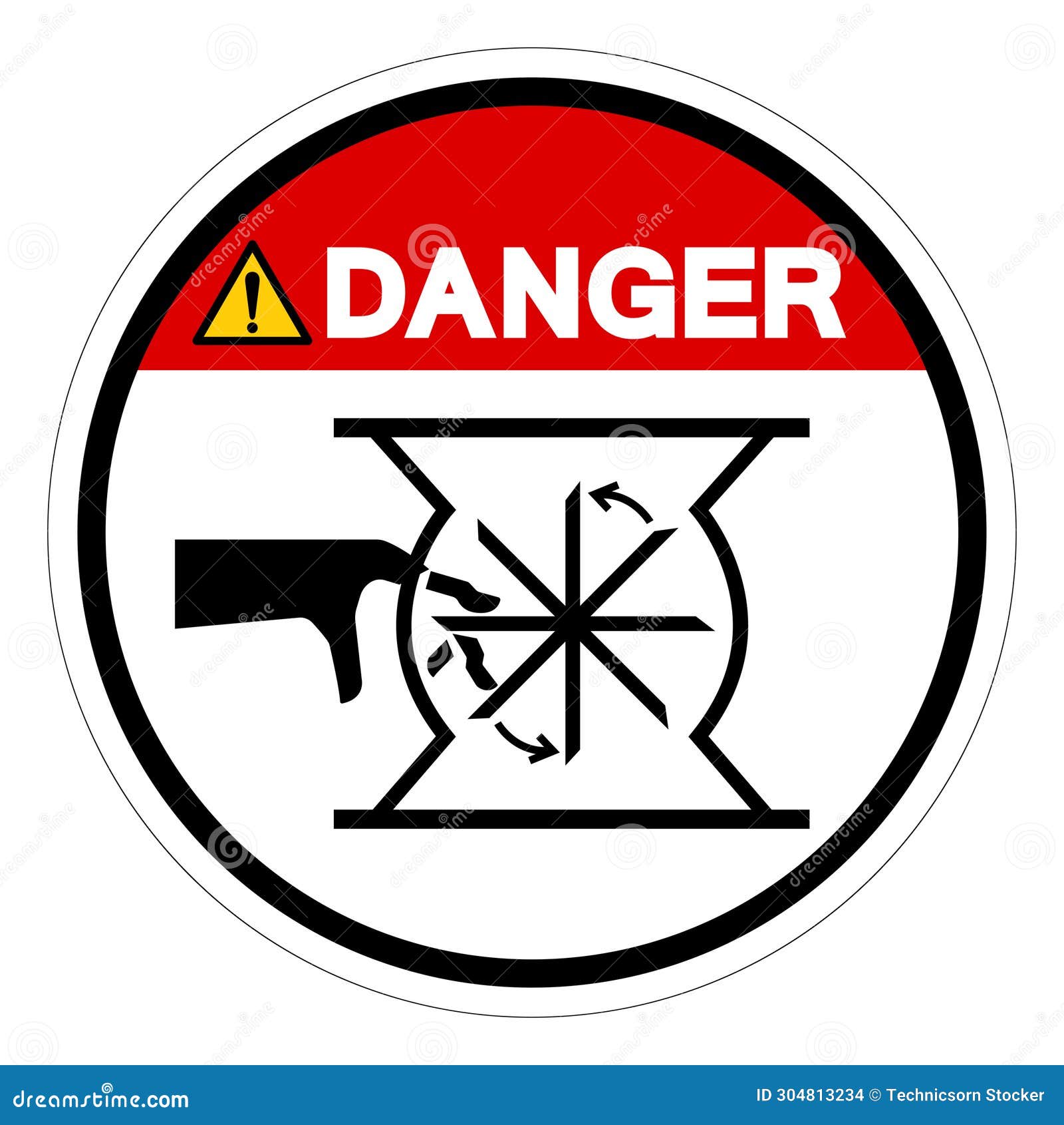 Danger Shear Points Sharp Edges Symbol Sign, Vector Illustration ...