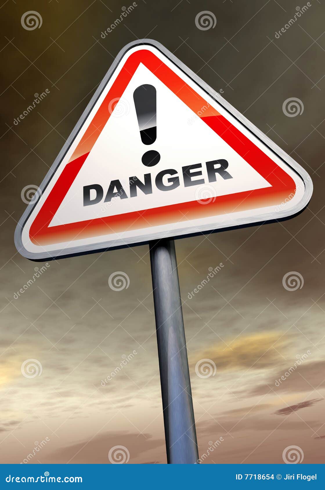 Danger sign stock illustration. Illustration of black - 7718654
