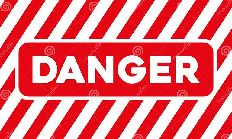 Danger Sign, Angled Stripes Stock Illustration - Illustration of angle ...