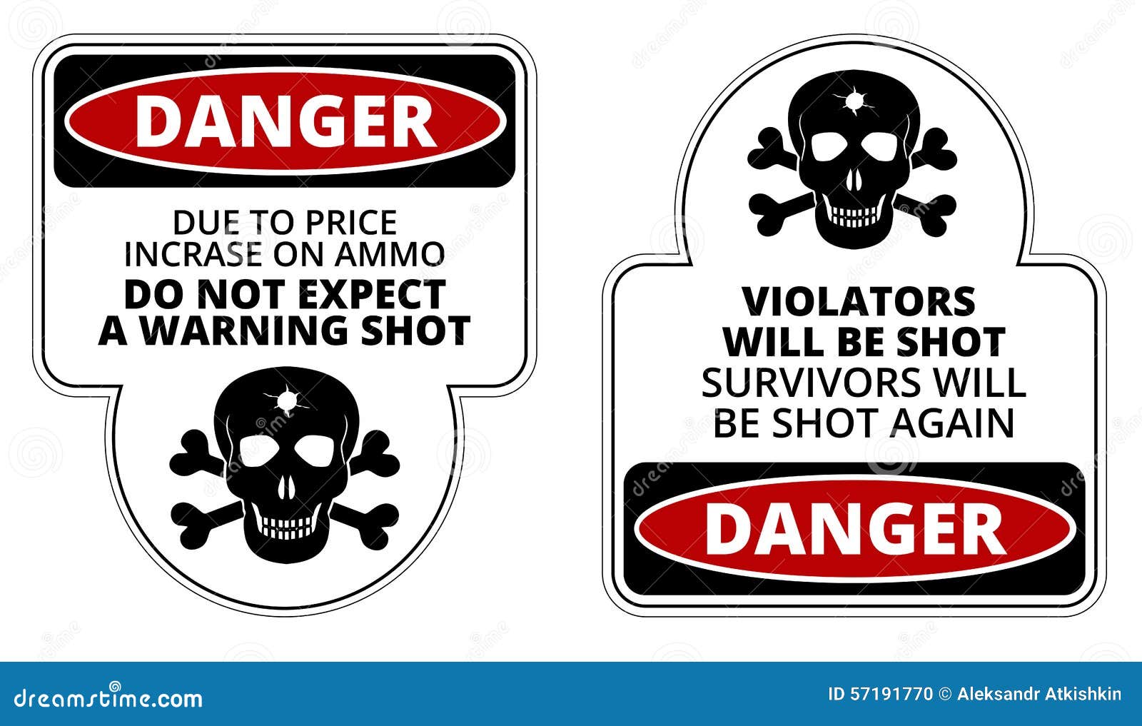 Humorous Danger Road Signs For UFO, Aliens Abduction Theme, Vector ...