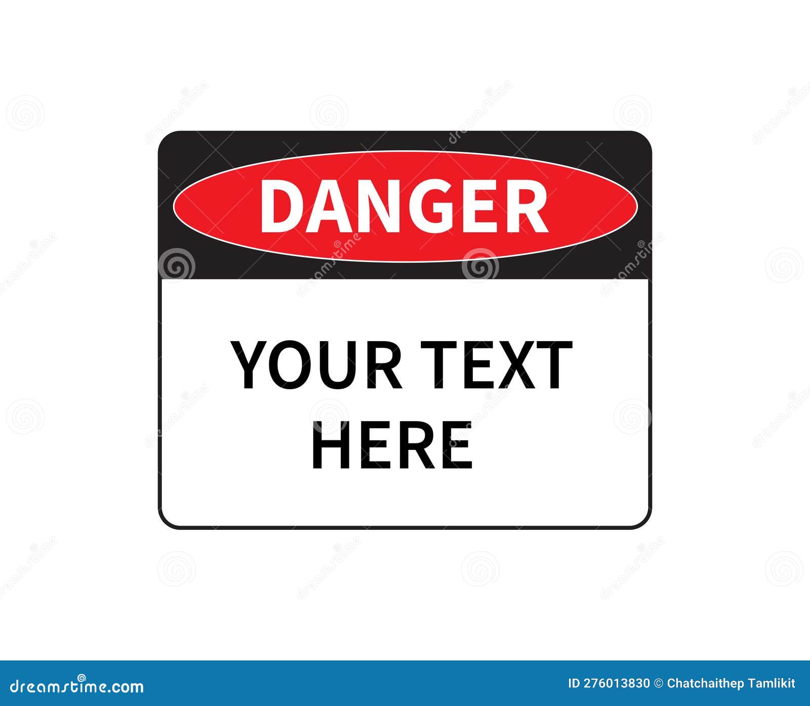 Danger Sign. Blank Danger Sign on White Background. Space for Text ...