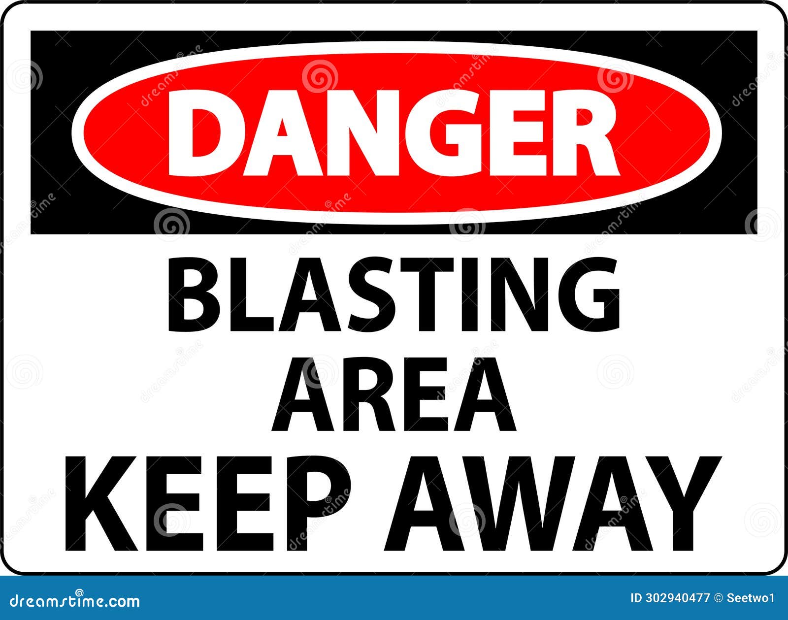 Danger Sign Blasting Area - Keep Away Stock Vector - Illustration of ...