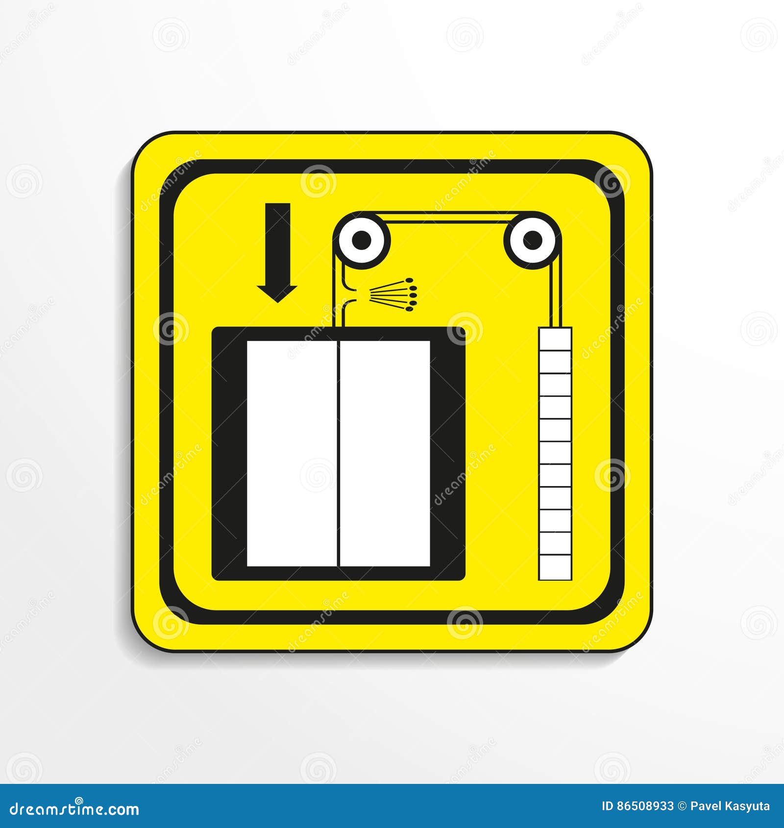 Danger Sign. Broken Elevator. Vector Icon. Stock Vector - Illustration ...