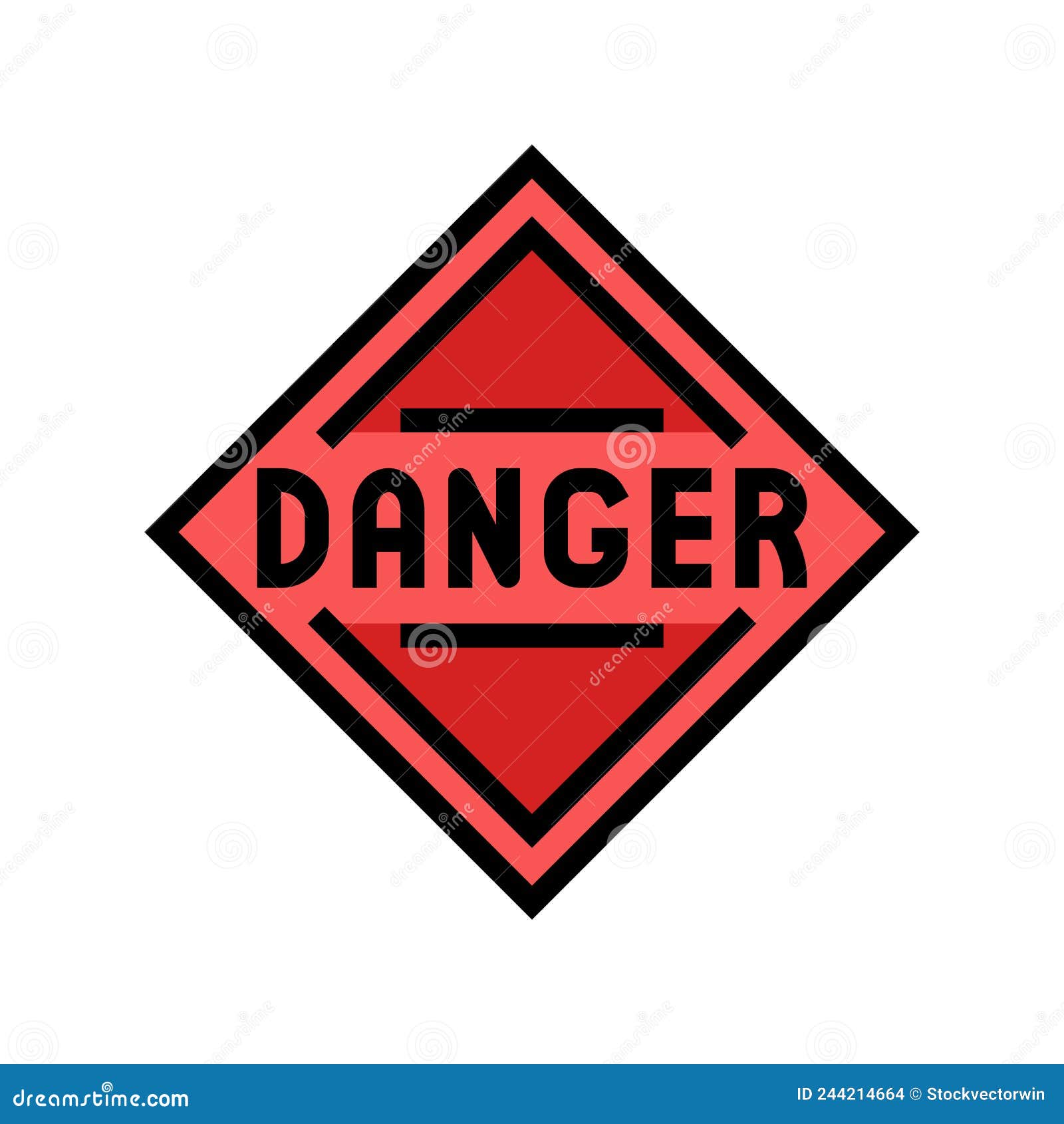 Danger Sign Color Icon Vector Illustration Stock Vector - Illustration ...