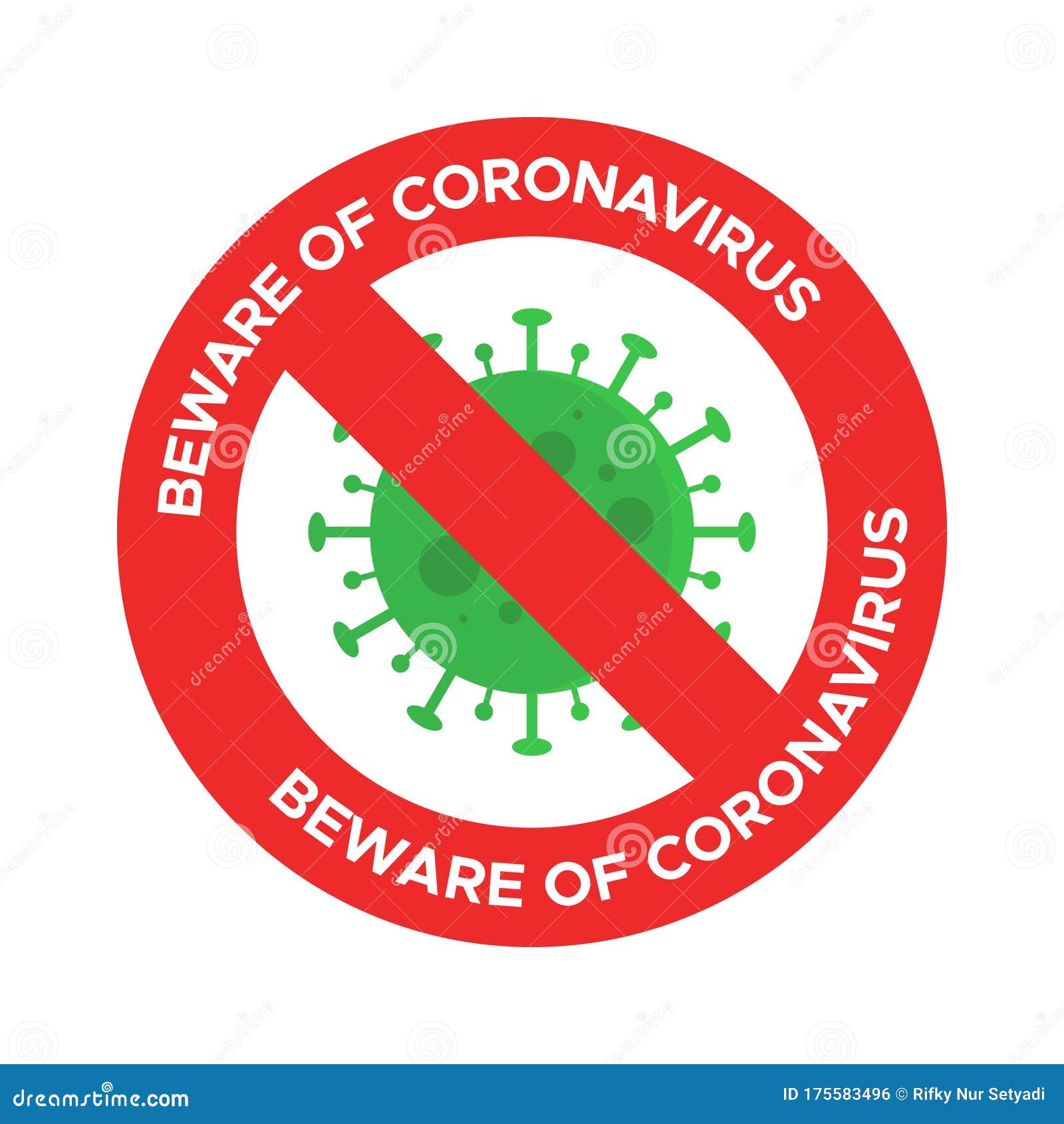 Danger Sign of Corona Virus Epidemic. Beware of Corona Virus Stock ...