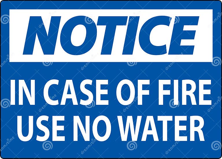 Danger Sign Danger - in Case of Fire Use No Water Stock Vector ...