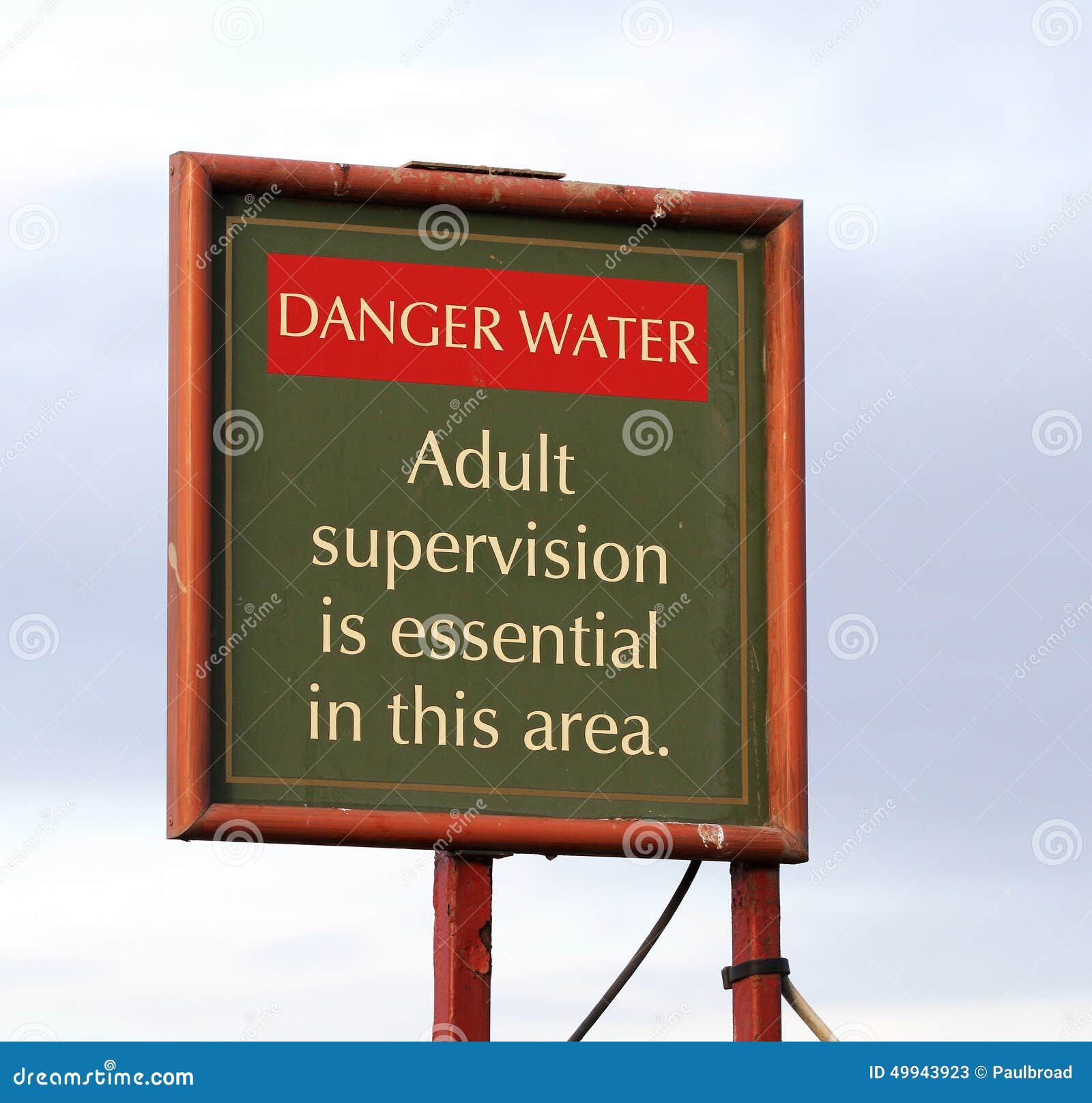 Danger Sign for Deep Water. Stock Image - Image of essential ...