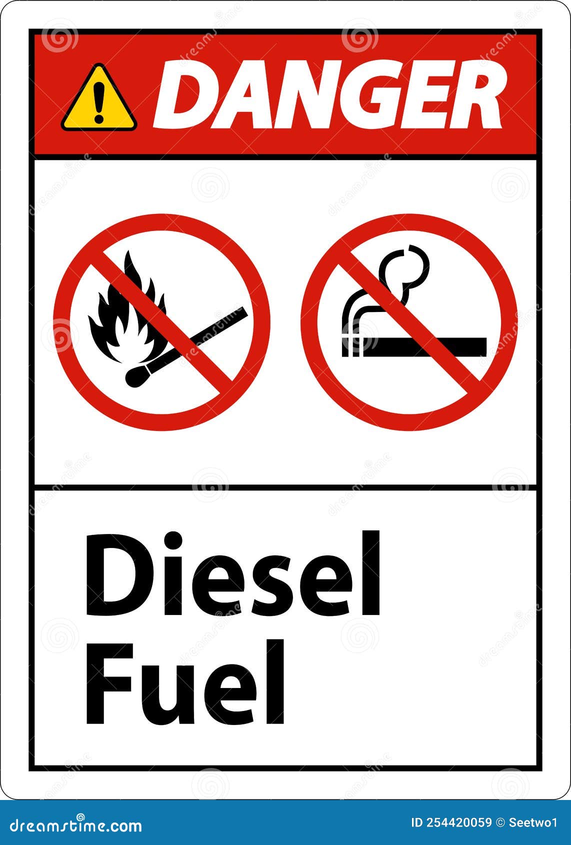 Danger Sign Diesel Fuel on White Background Stock Vector - Illustration ...