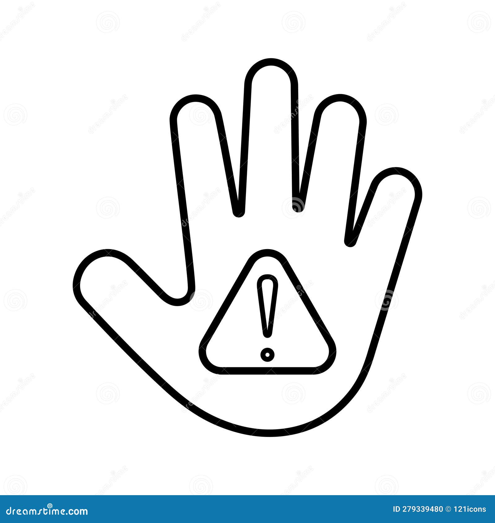 Danger Sign, Disclaimer Outline Icon Stock Illustration - Illustration ... Danger Sign, Disclaimer Outline Icon Stock Illustration - Illustration ...