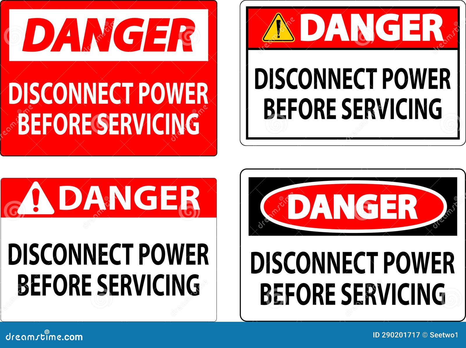 Danger Sign Disconnect Power before Servicing Stock Vector ...
