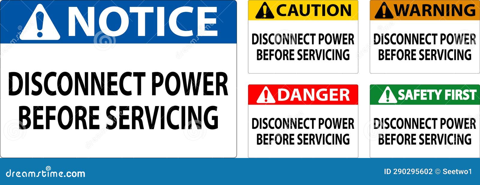 Danger Sign Disconnect Power before Servicing Stock Vector ...