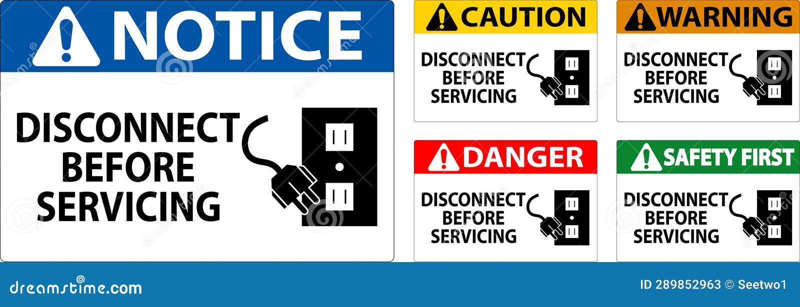 Danger Sign Disconnect before Servicing Stock Vector - Illustration of ...