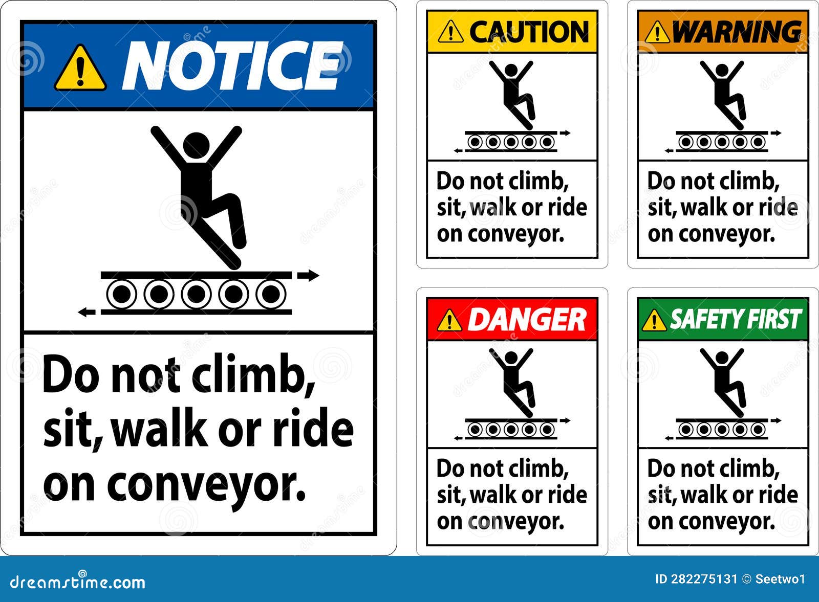 Danger Walk Down Stairs Backwards Sign Cartoon Vector | CartoonDealer ...
