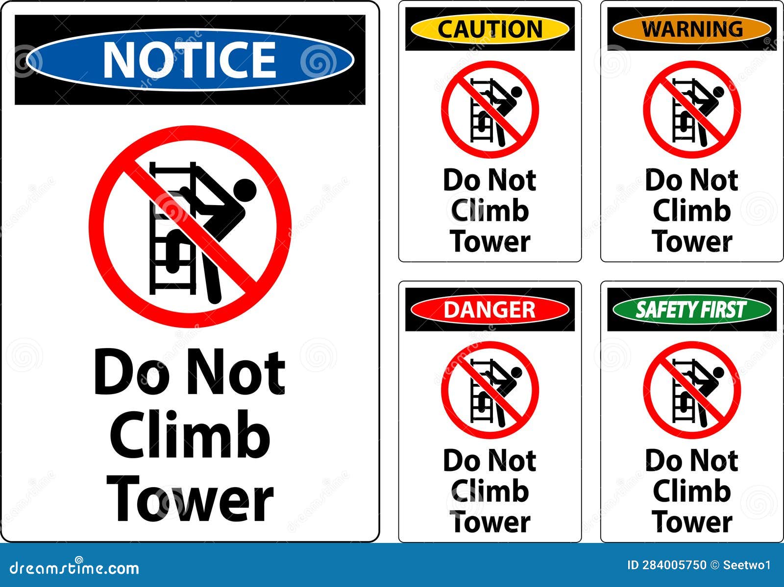 Danger Do Not Climb Symbol Sign, Vector Illustration, Isolate On White ...