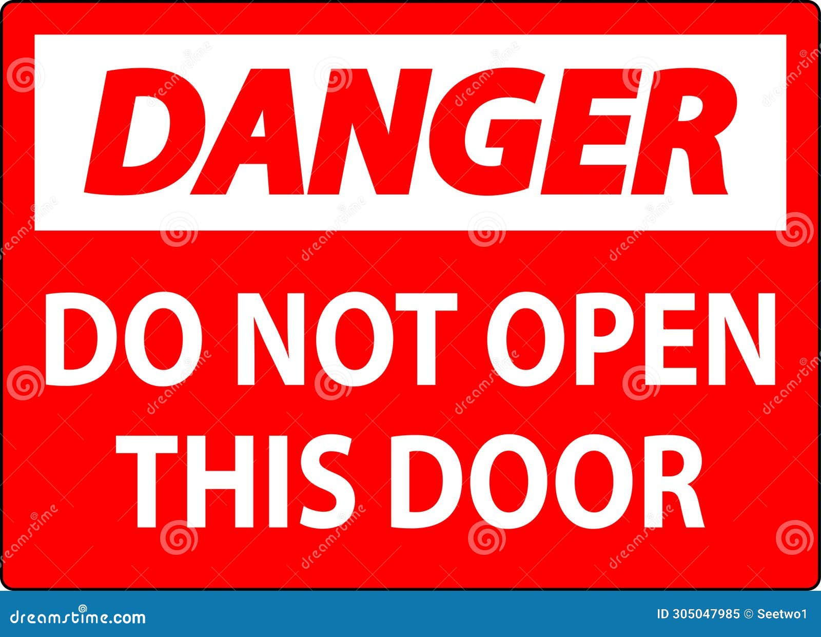 Danger Sign, Do Not Open this Door Stock Vector - Illustration of ...