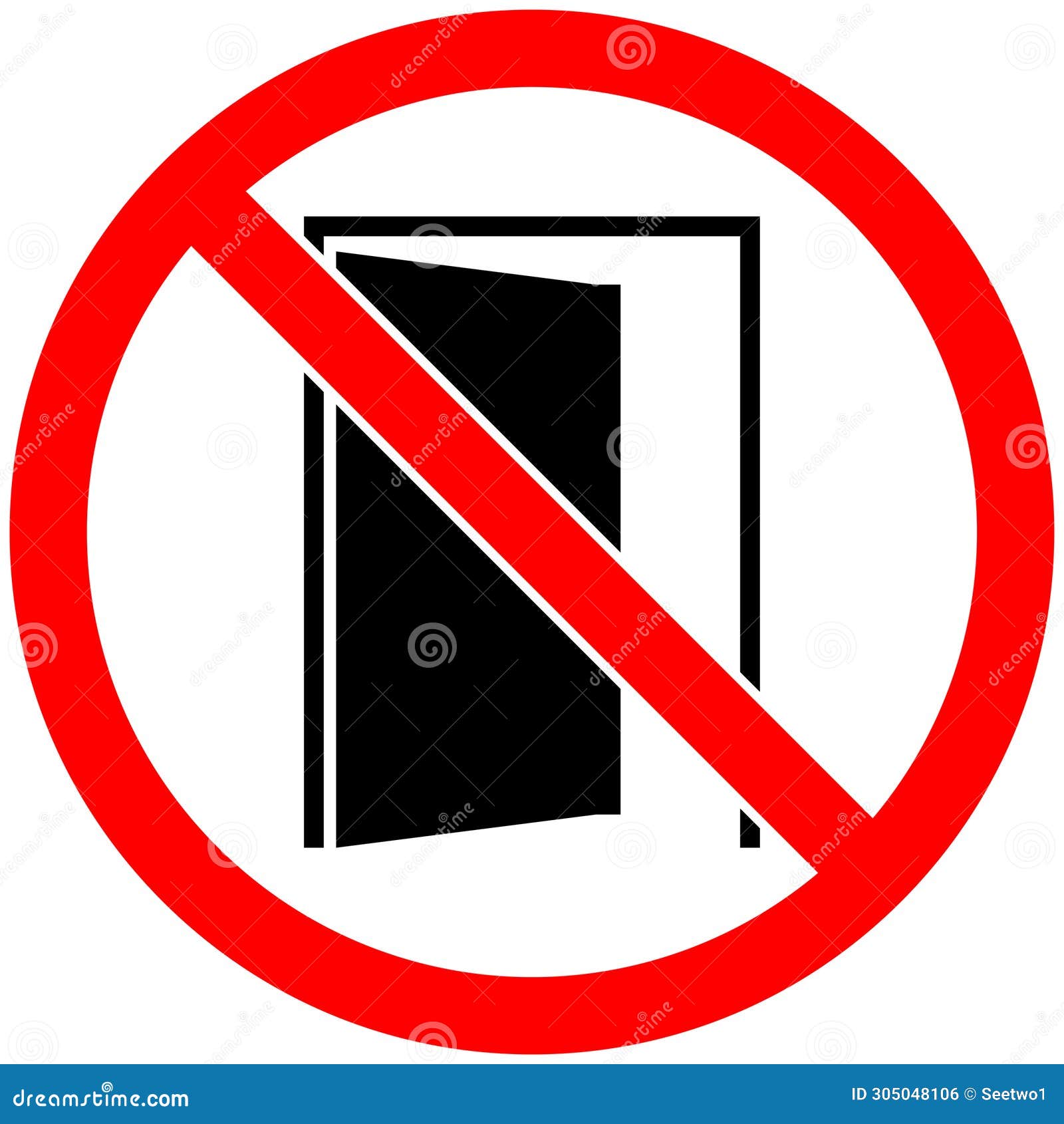 Danger Sign, Do Not Open this Door Stock Vector - Illustration of close ...