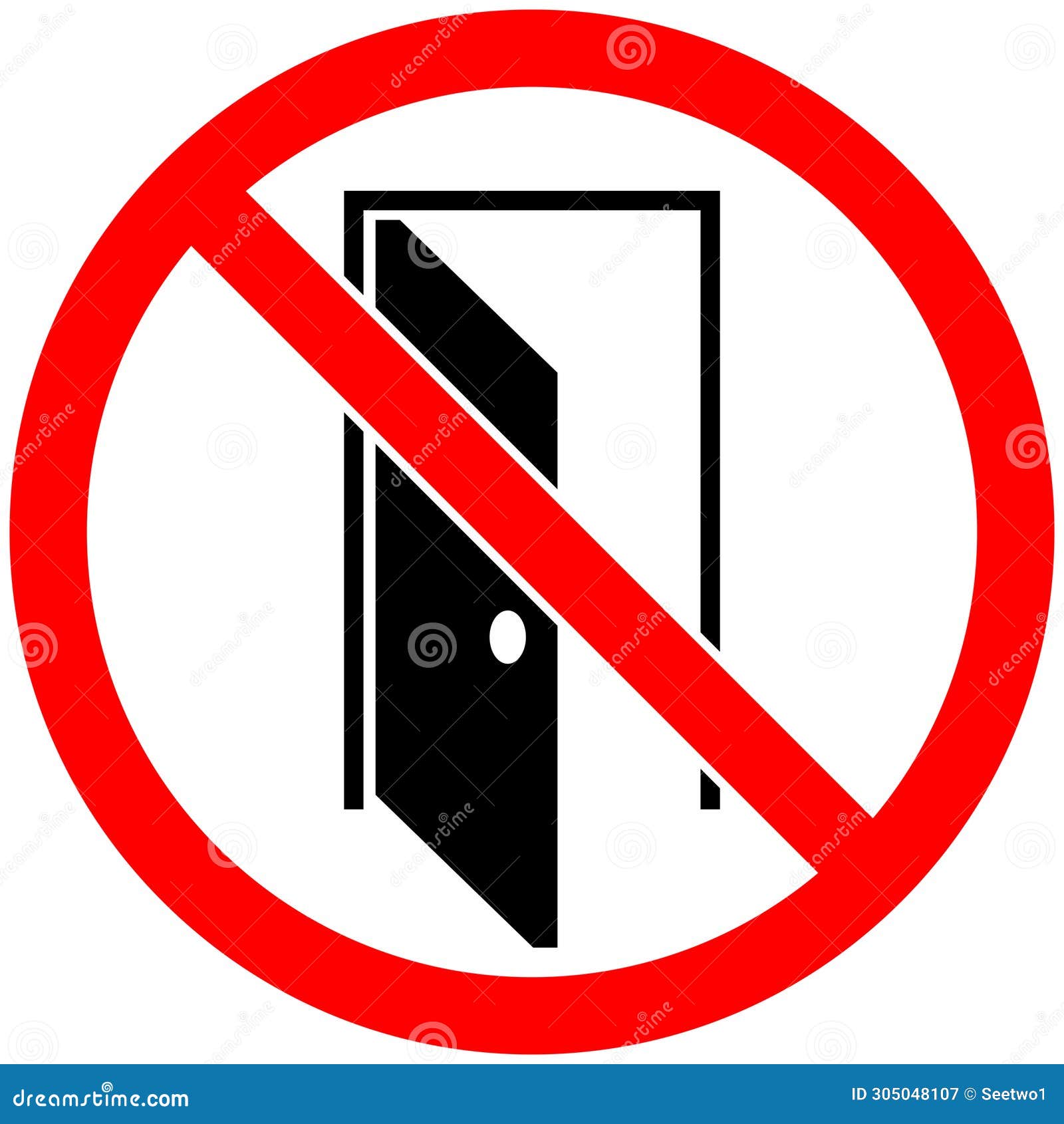Danger Sign, Do Not Open this Door Stock Vector - Illustration of ...