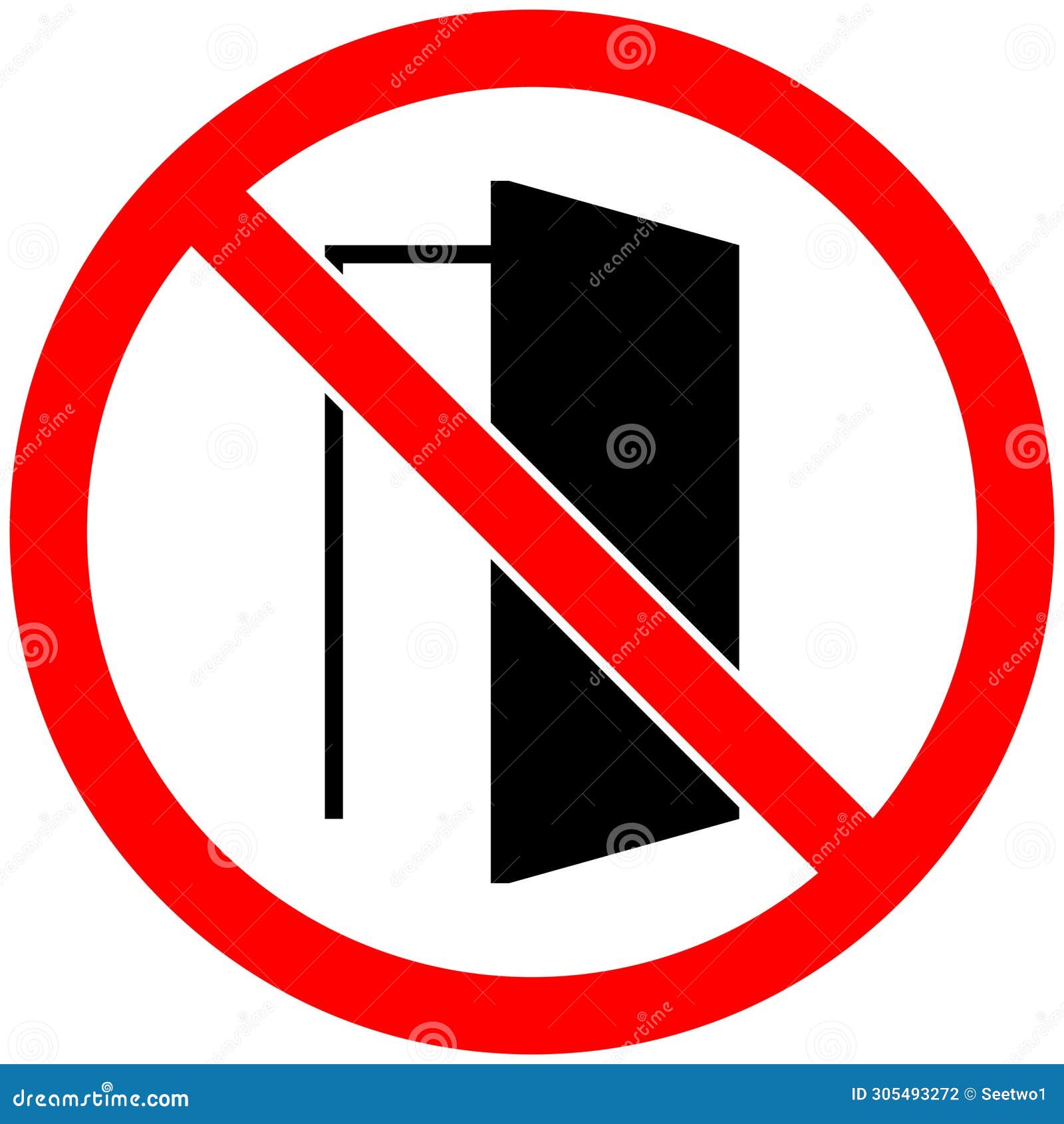 Danger Sign, Do Not Open this Door Stock Vector - Illustration of ...