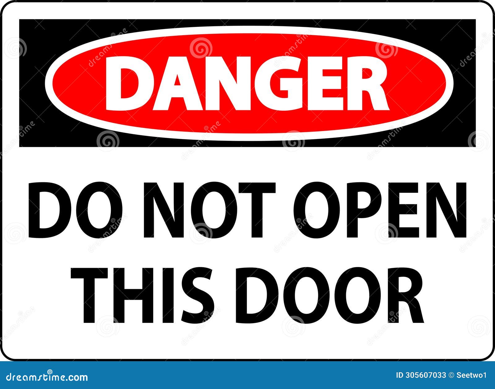 Danger Sign, Do Not Open this Door Stock Vector - Illustration of ...