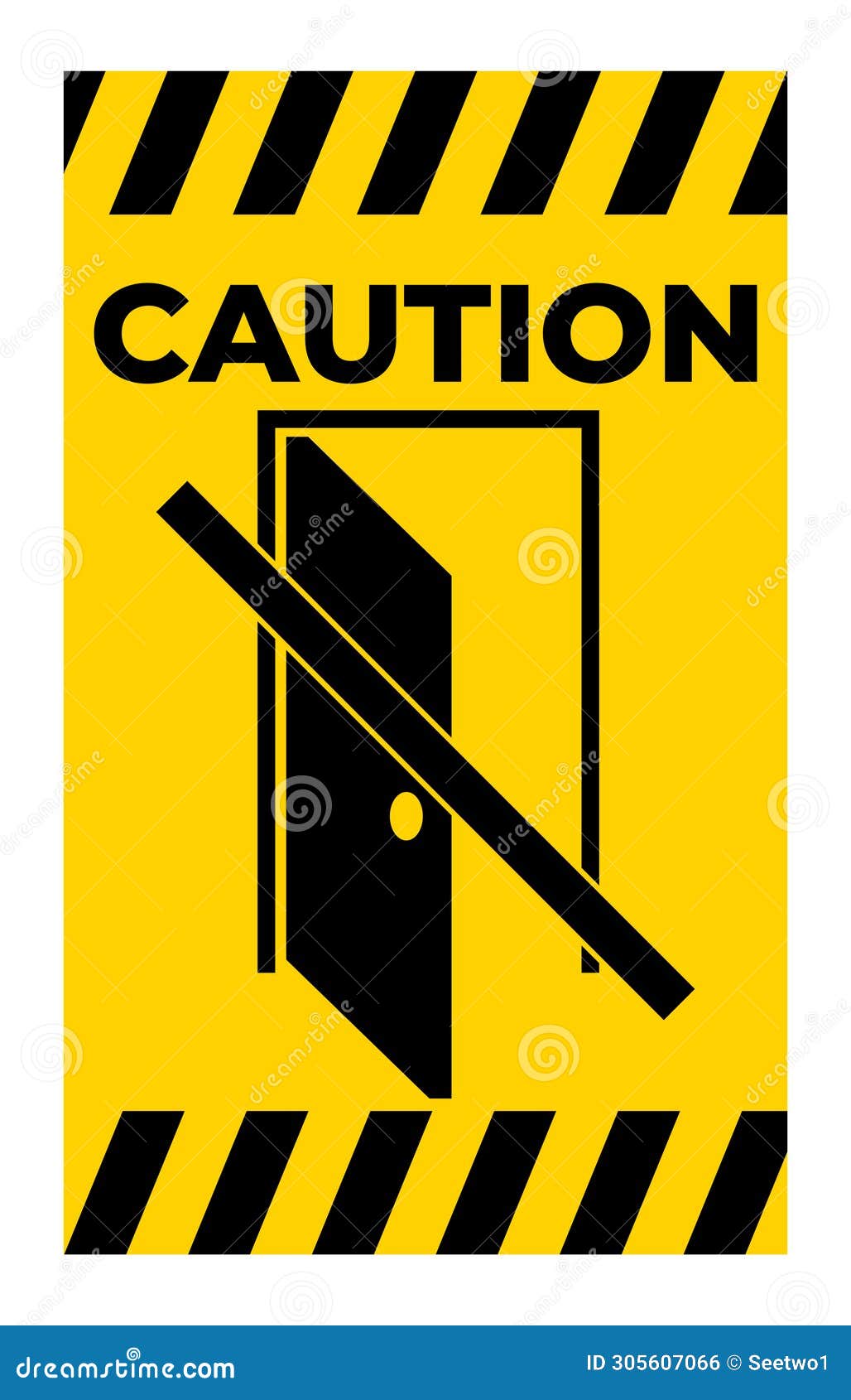 Danger Sign, Do Not Open this Door Stock Vector - Illustration of ...