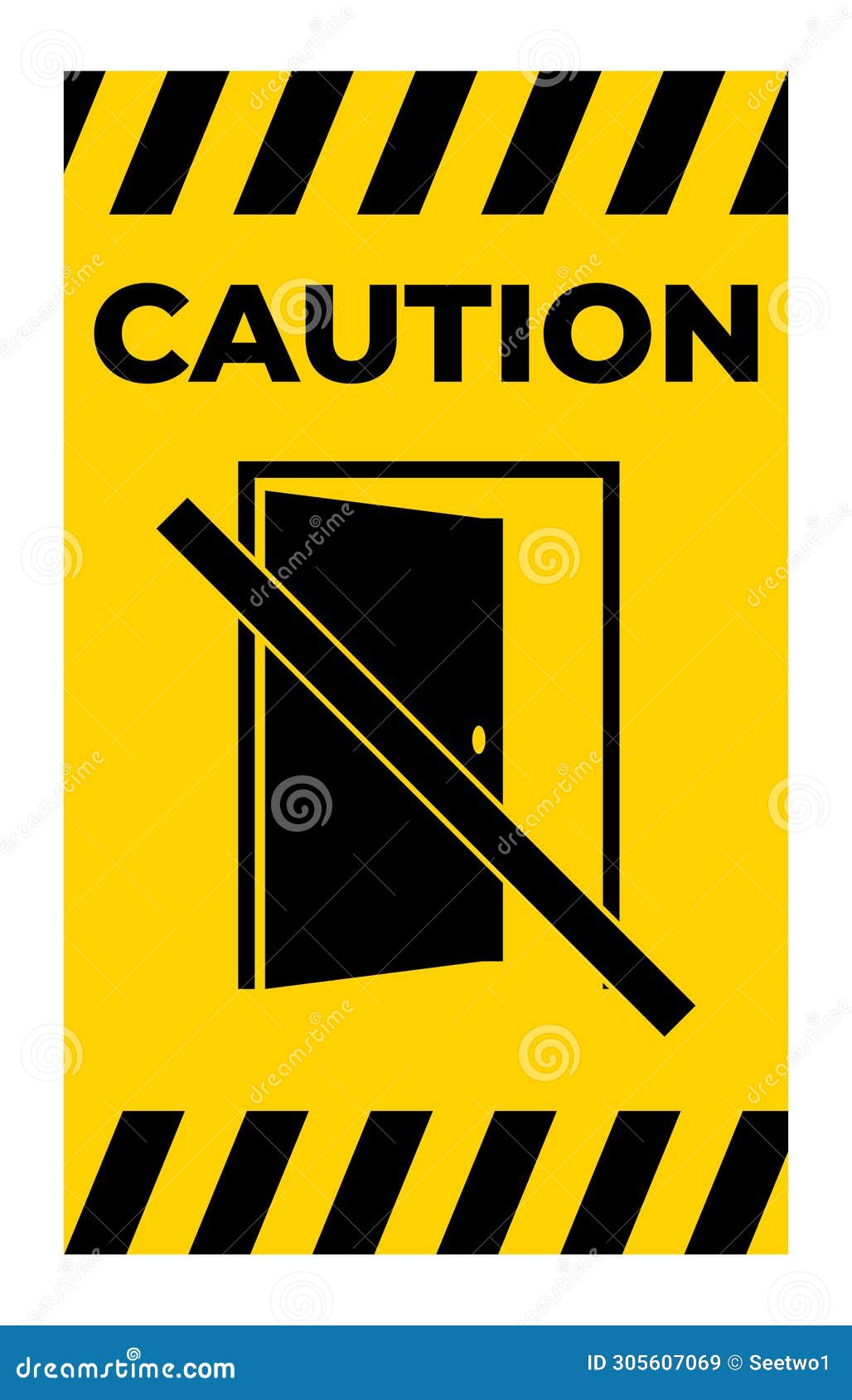 Danger Sign, Do Not Open this Door Stock Vector - Illustration of ...
