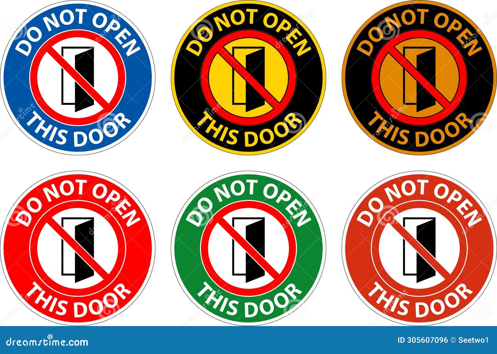 Danger Sign, Do Not Open this Door Stock Vector - Illustration of label ...