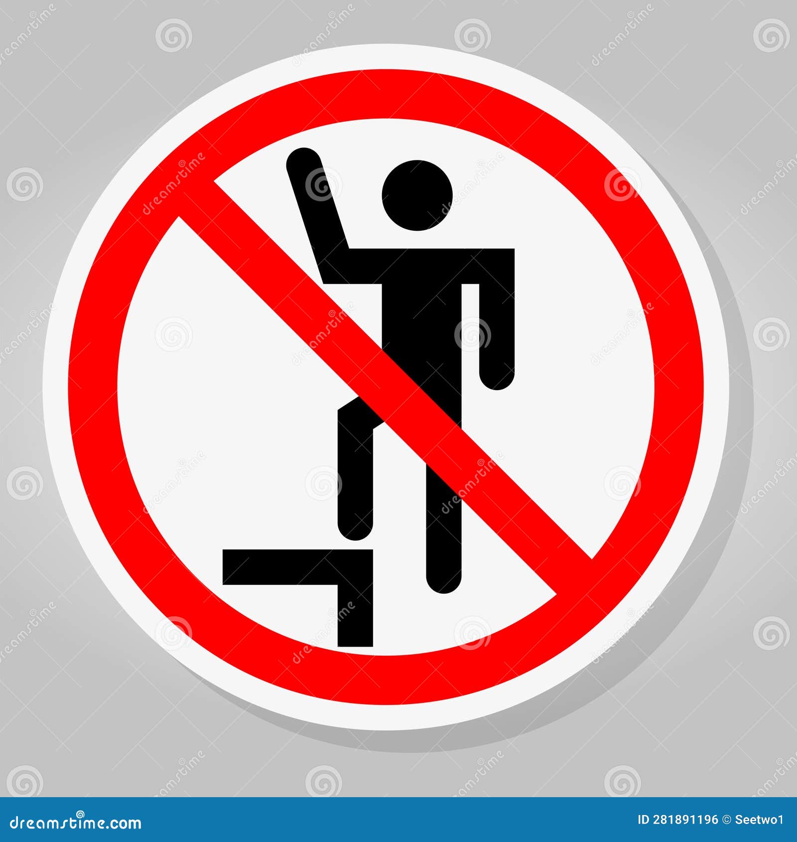 Danger Sign Do Not Stand Here on White Background Stock Vector ...