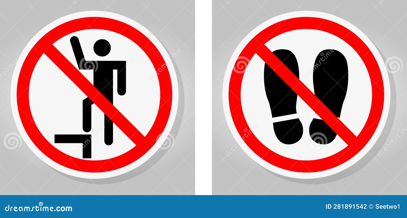 Danger Sign Do Not Stand Here on White Background Stock Vector ...