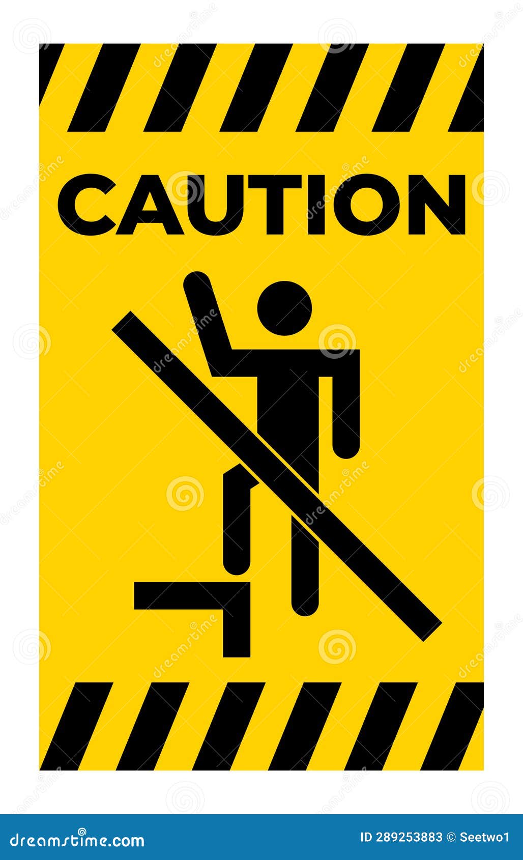Danger Sign Do Not Stand Here on White Background Stock Vector ...