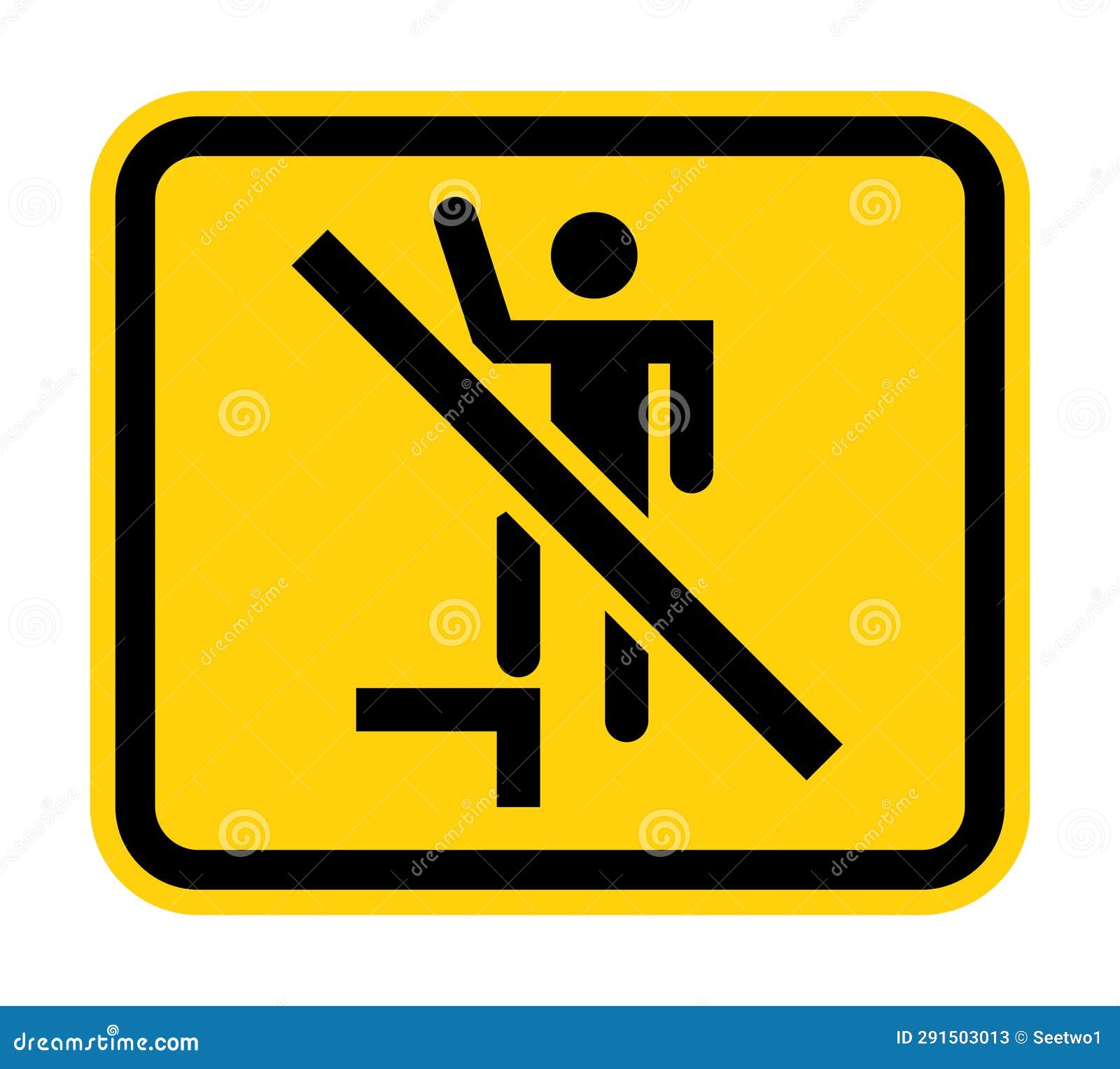 Danger Sign Do Not Stand Here on White Background Stock Vector ...