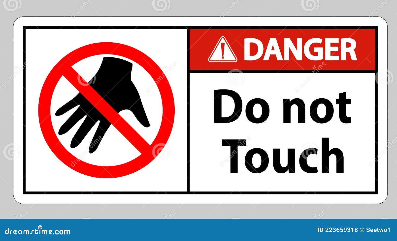 Danger Sign Do Not Touch and Please Do Not Touch Stock Vector ...