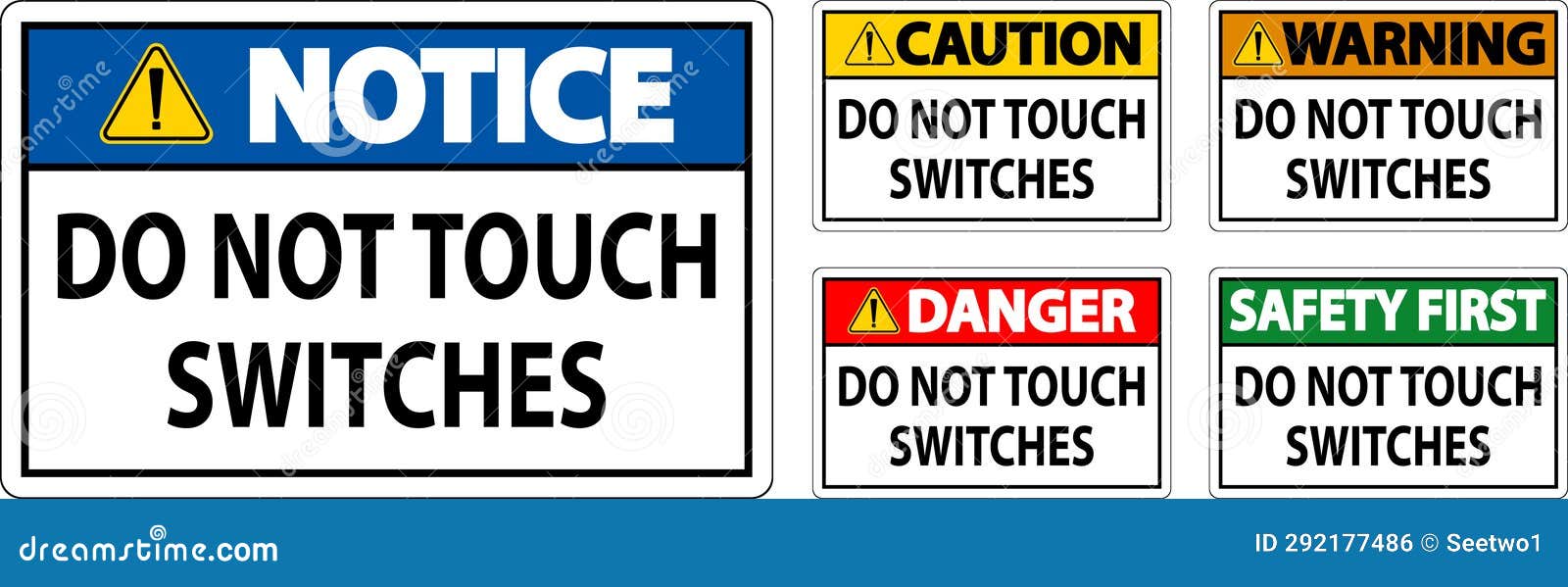 Danger Sign Do Not Touch Switches Stock Photo - Image of touch ...