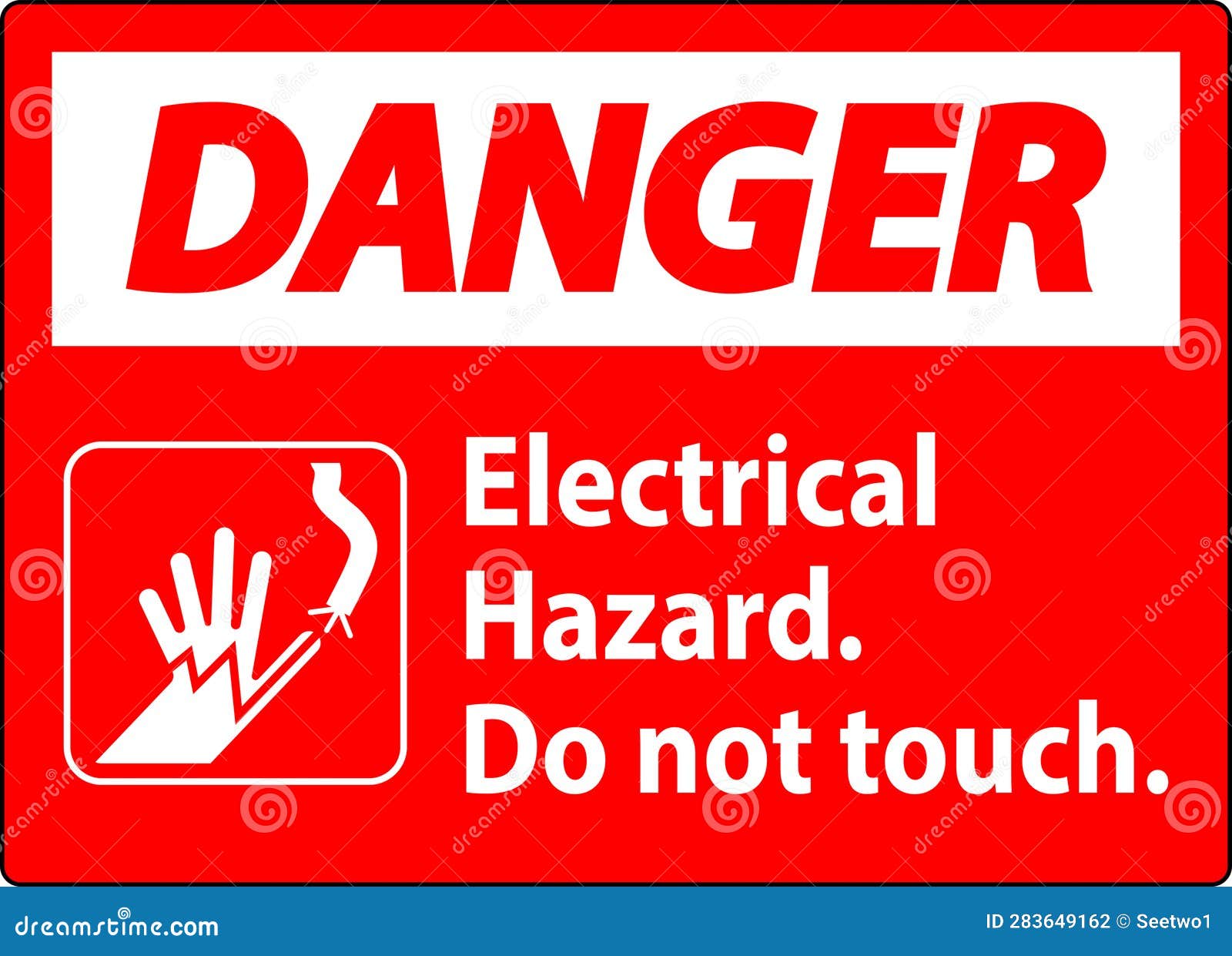 Danger Sign Electrical Hazard. Do Not Touch Stock Vector - Illustration ...
