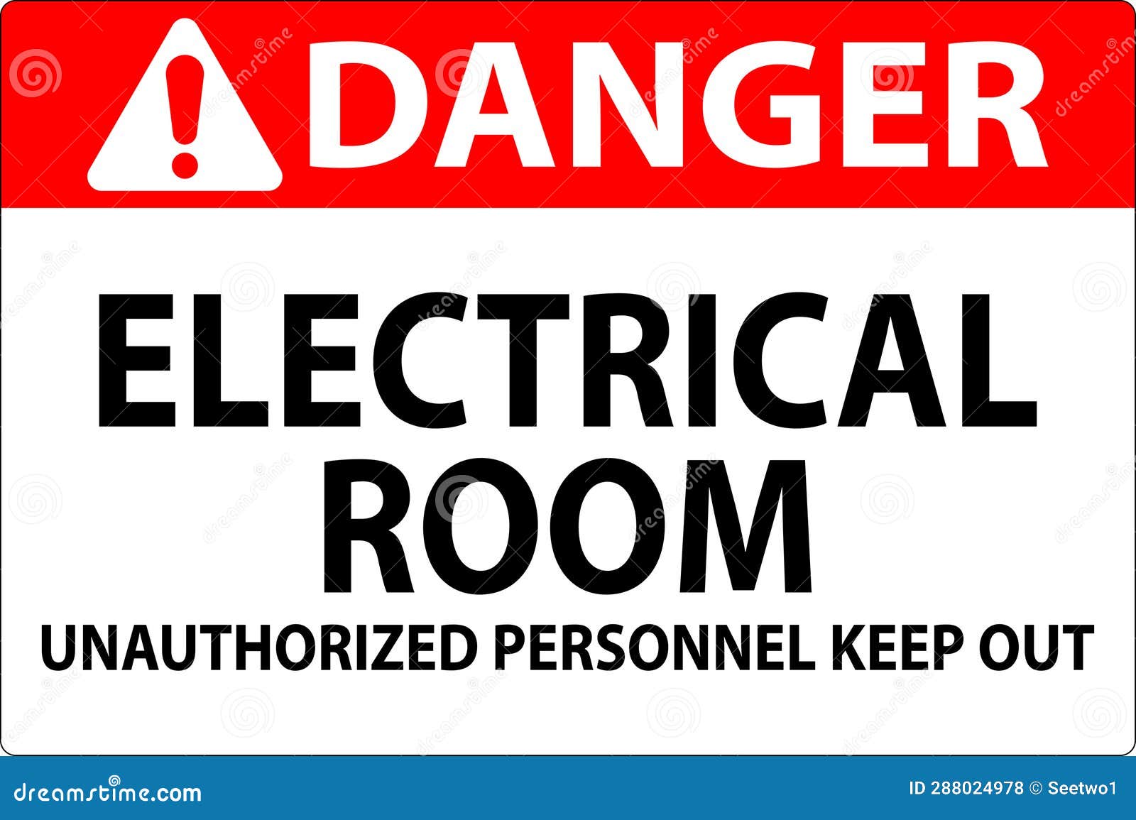 Danger Sign Electrical Room - Unauthorized Personnel Keep Out Stock ...