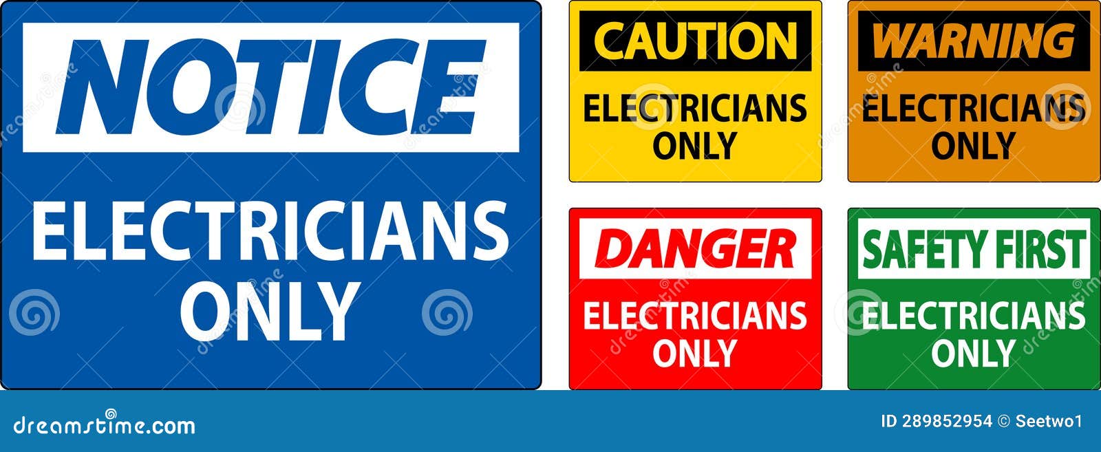 Danger Sign Electricians only Stock Illustration - Illustration of ...