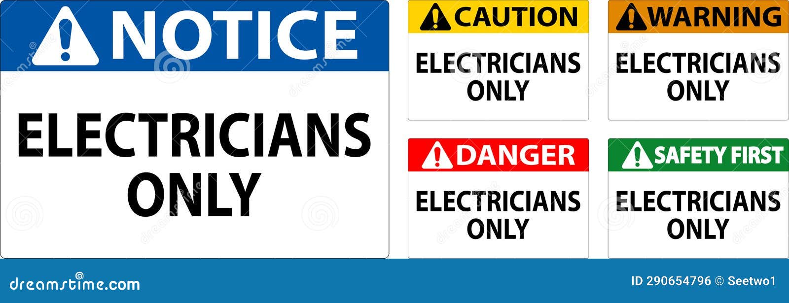 Danger Sign Electricians only Stock Vector - Illustration of alertness ...