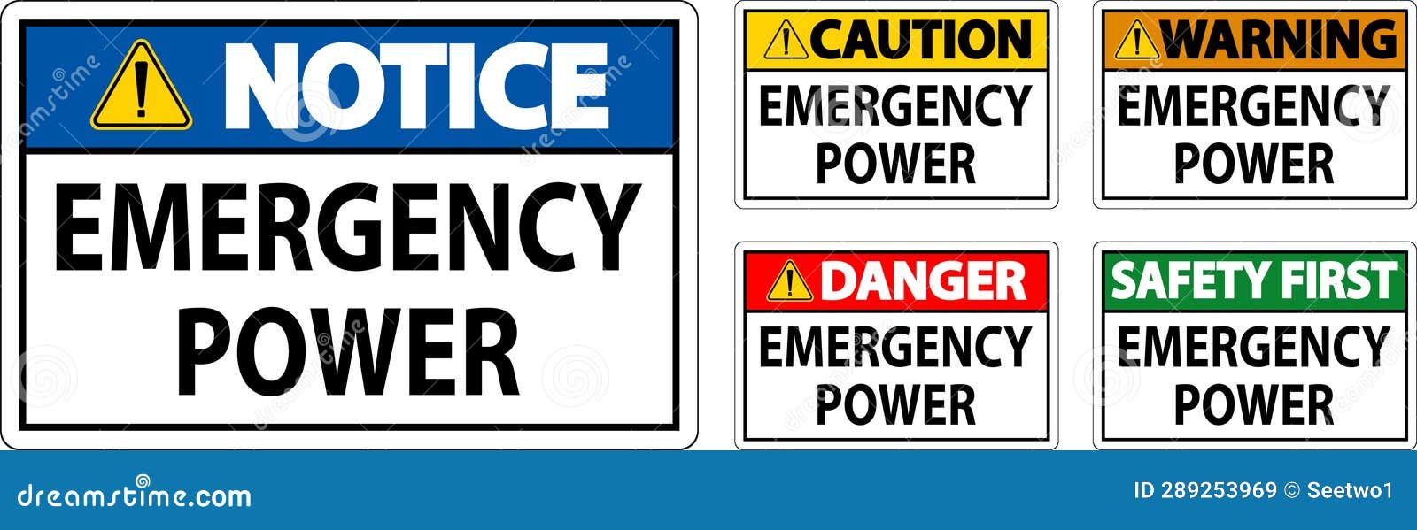 Danger Sign Emergency Power Stock Vector - Illustration of alert ...