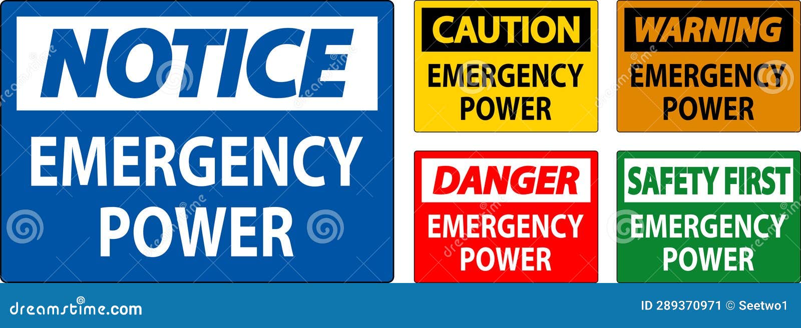 Danger Sign Emergency Power Stock Vector - Illustration of alarm ...