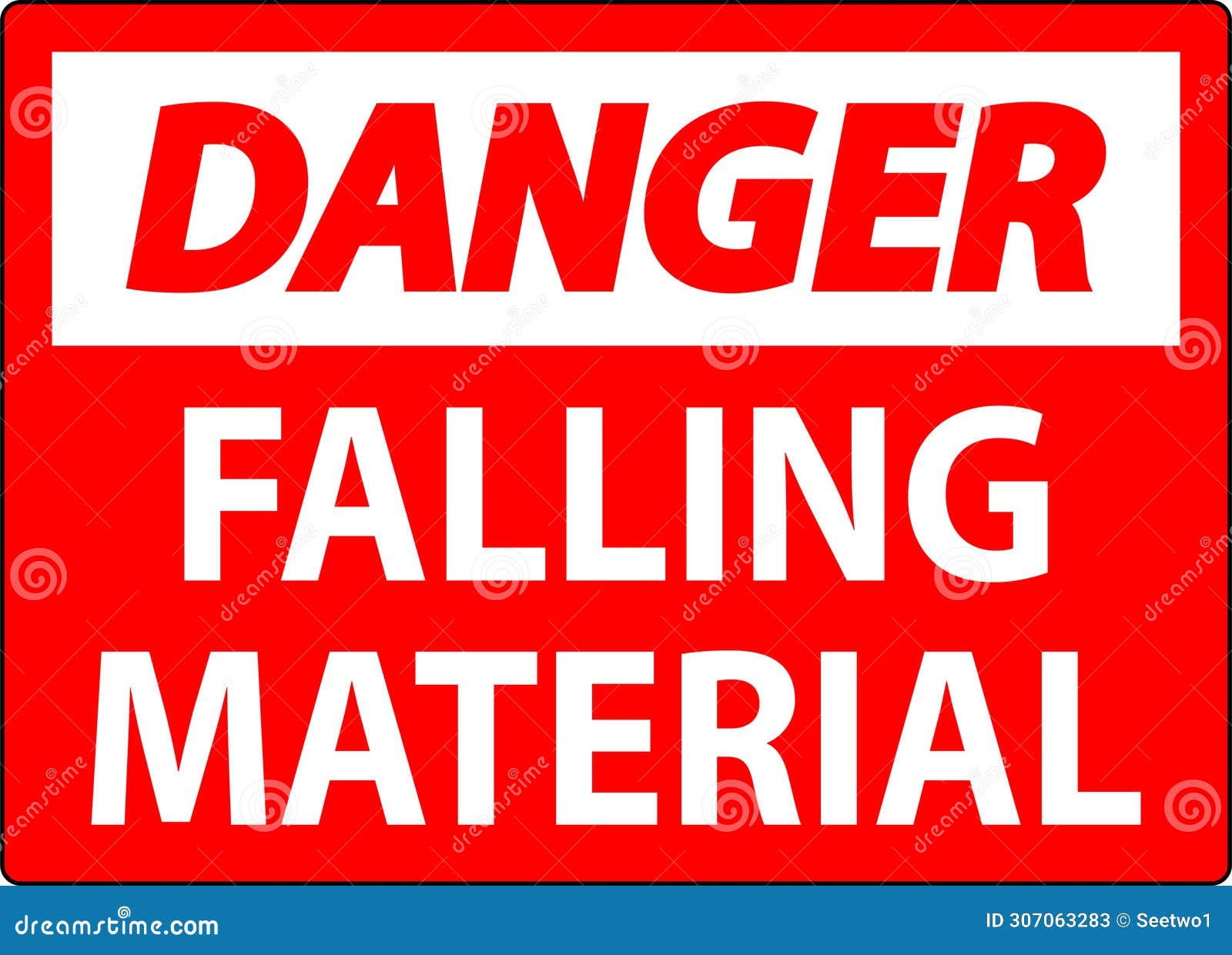 Danger Sign Falling Material Stock Vector - Illustration of material ...