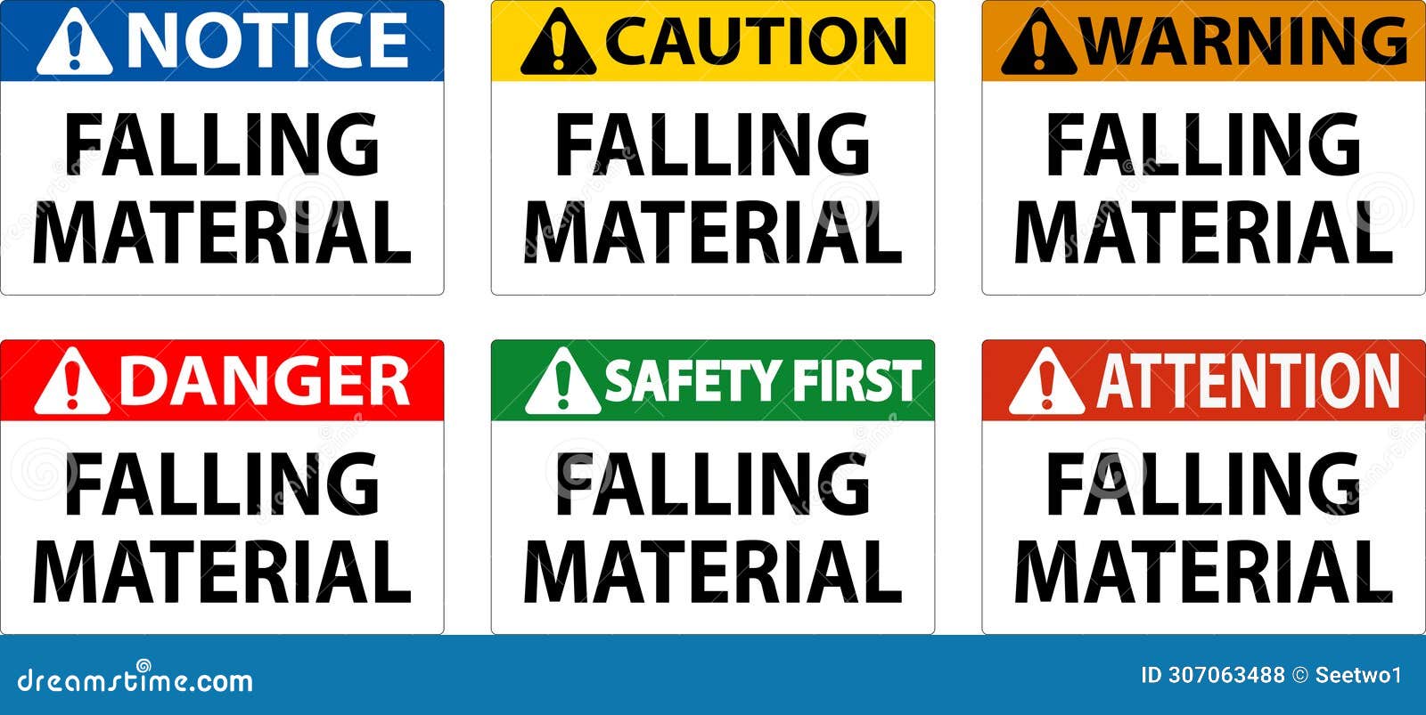 Danger Sign Falling Material Stock Vector - Illustration of information ...