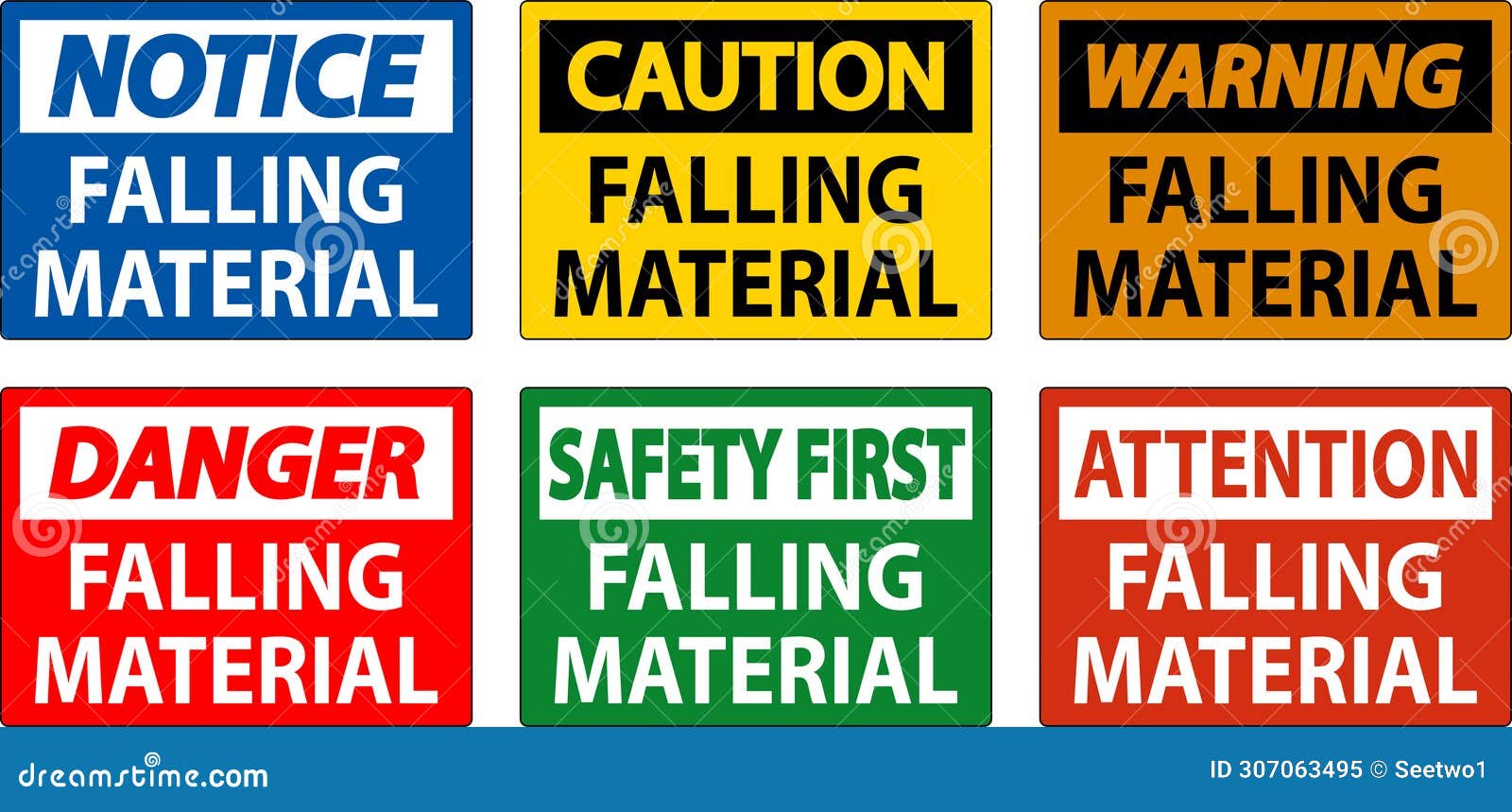 Danger Sign Falling Material Stock Vector - Illustration of falling ...