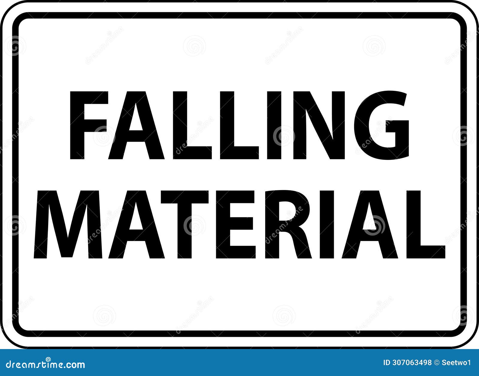Danger Sign Falling Material Stock Vector - Illustration of injury ...