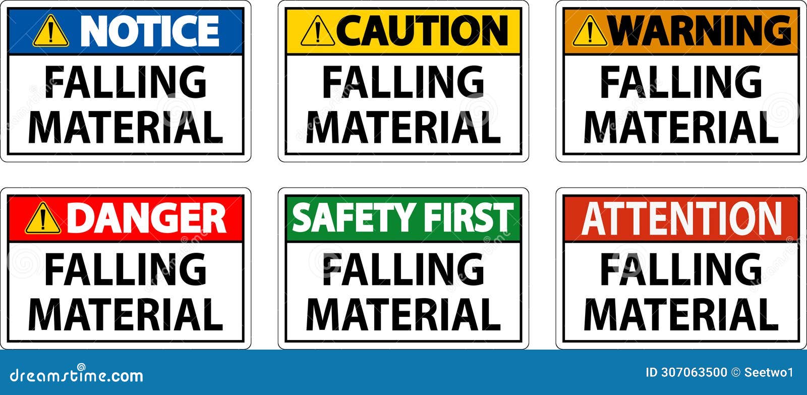Danger Sign Falling Material Stock Vector - Illustration of ...
