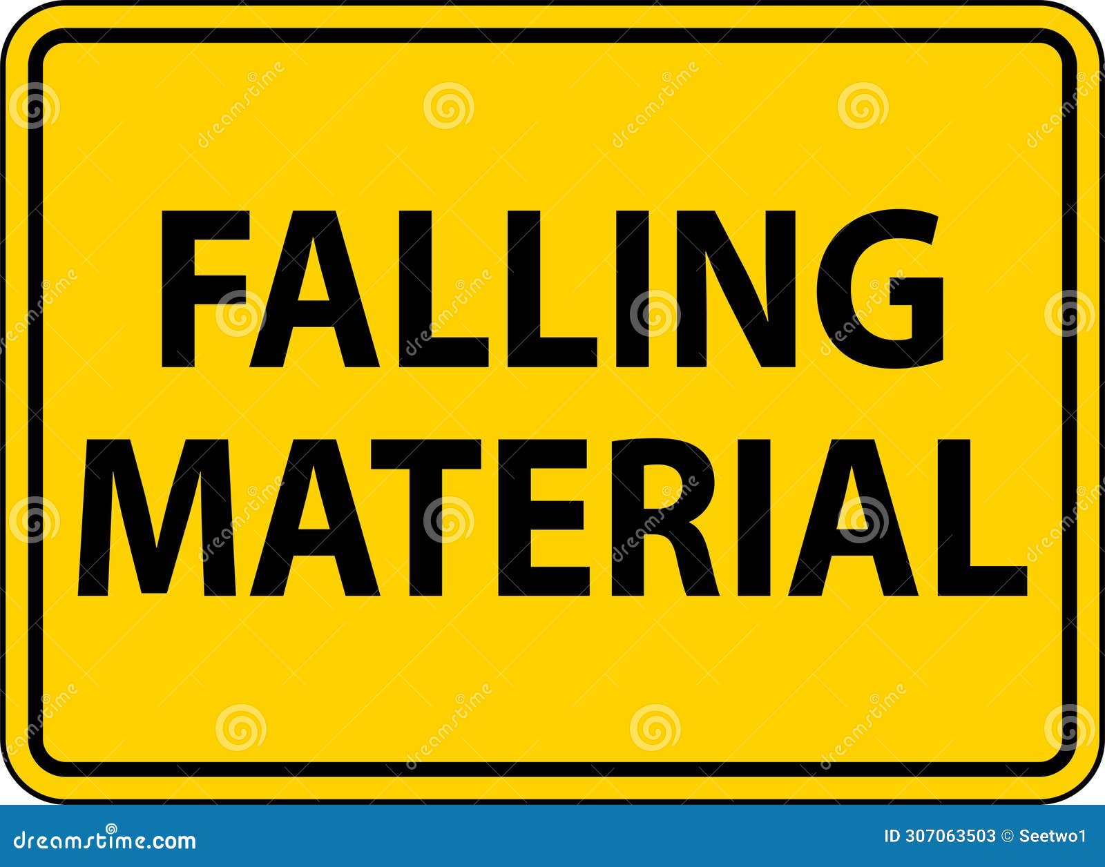Danger Sign Falling Material Stock Vector - Illustration of dangerous ...